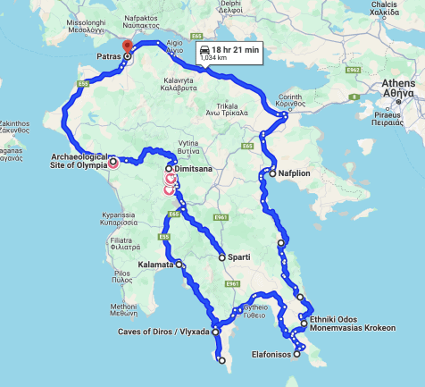 Peloponnese Road Trip: Best Campervan Itinerary 2024