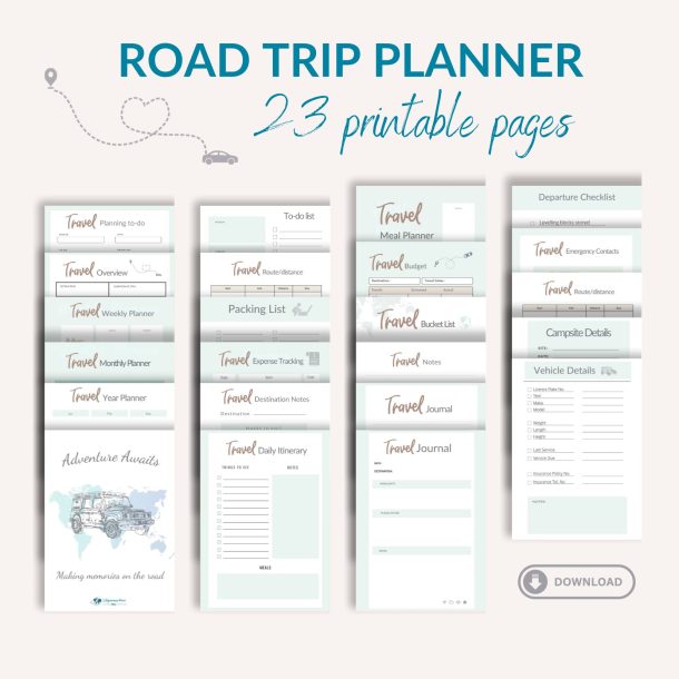 Free Printable Road Trip Planner: Stress-Free Travel