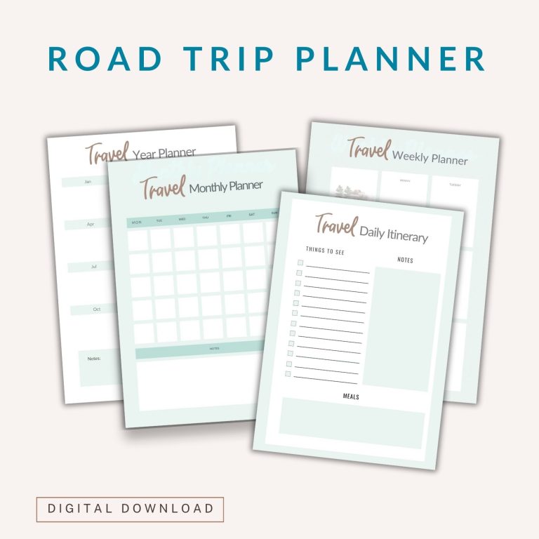 Free Printable Road Trip Planner: Stress-Free Travel