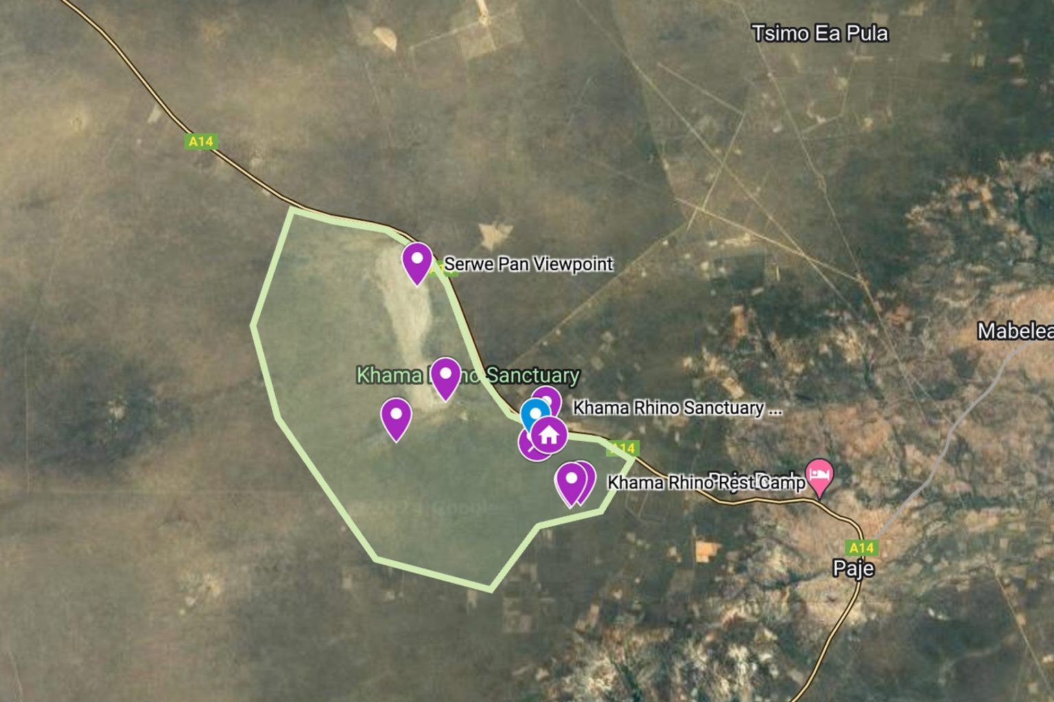 Khama Rhino Sanctuary Camp and Self-Drive Safari Guide